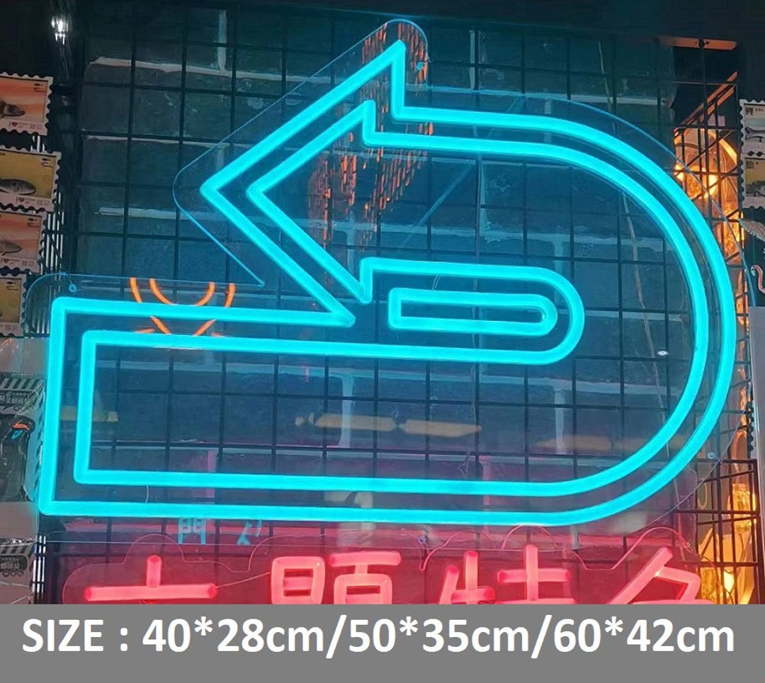 Direction Arrow Sign Light up Arrow Light Arrow Neon Light Office ...