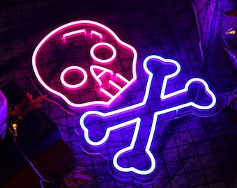 Neon Skull Light - Etsy