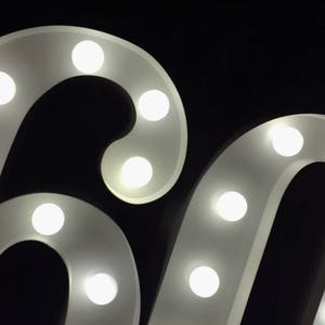 12"metal White Marquee Number 60-69 Party Number Light up Number Sixty ...