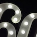 12metal White Marquee Number 60-69 Party Number Light up Number Sixty ...
