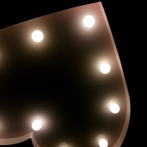 12" Metal Heart Sign Pink Heart Sign Love Sign Love Heart Light Battery ...