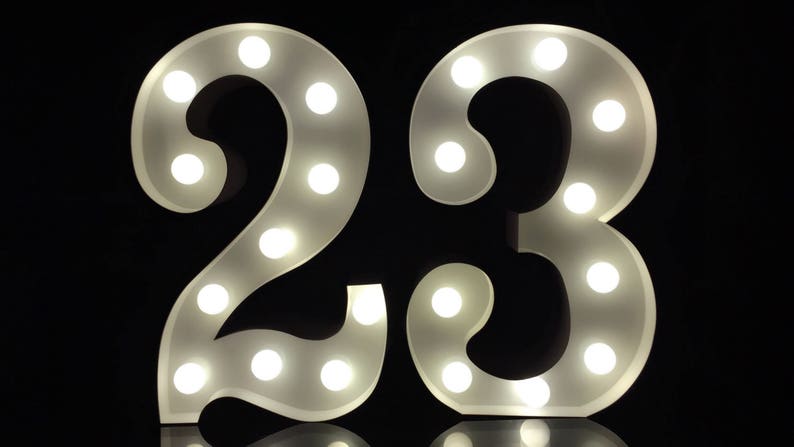 12Metal White/Black No.3 Marquee Letter Party of 3 Sign | Etsy