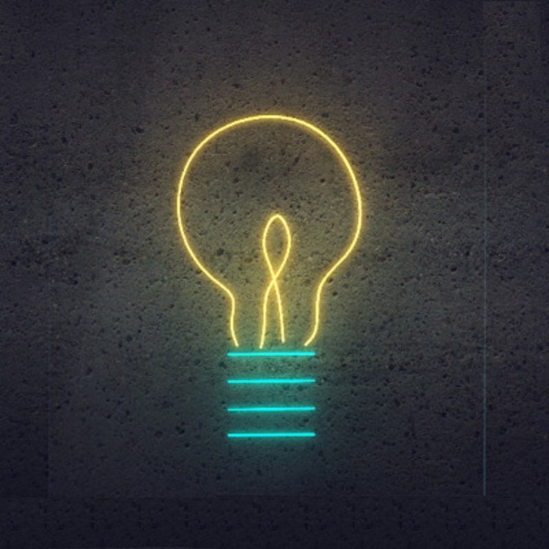 Bulb Neon Sign With Acrylic Plate 5V USB Powered Bulbs Wall Neon Decor ...