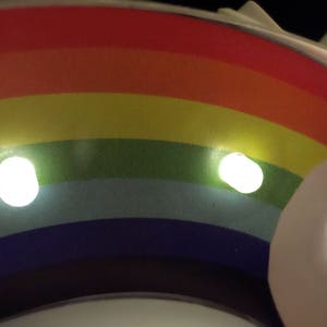 14“ Wide Metal Light up Rainbow Night Light Kids Room Baby Room Wall ...