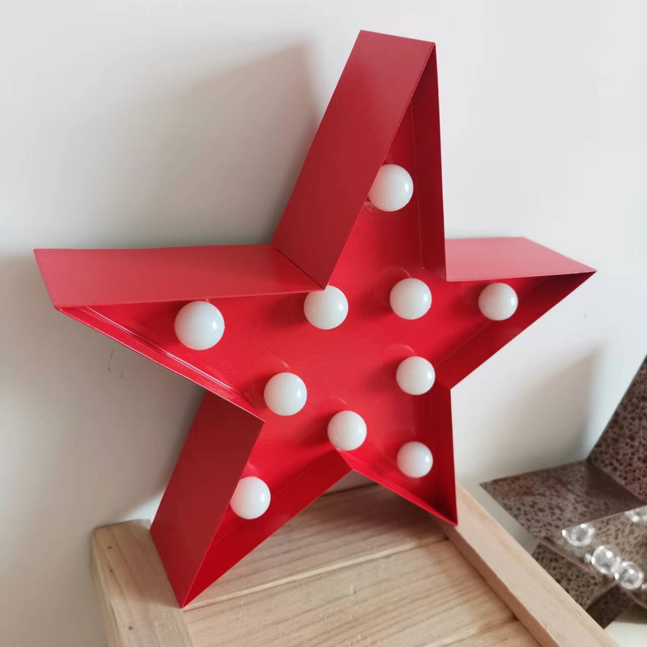 Vintage LED Red Star Marquee Light Marquee Sign Night Light - Etsy