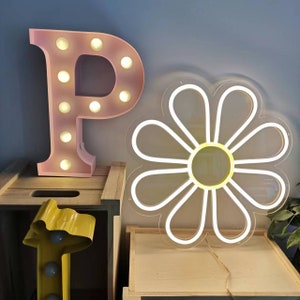 Daisy Flower Neon Sign With Acrylic Board USB Powered Sun - Etsy