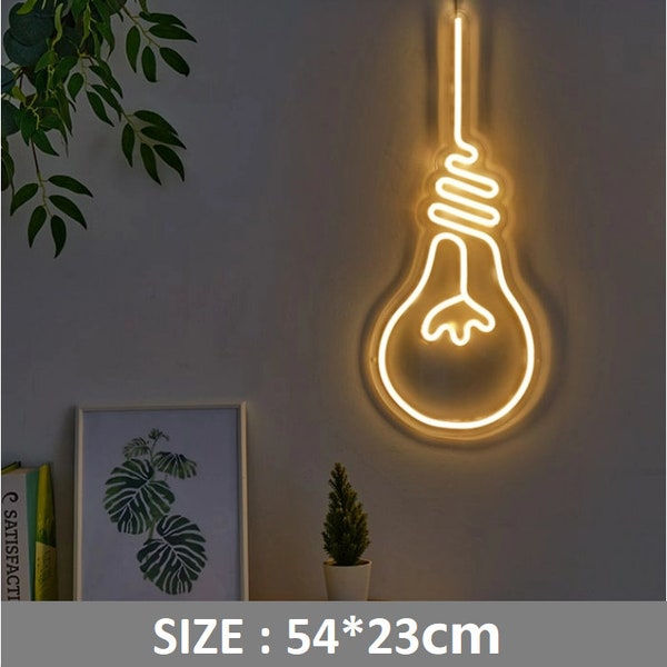 Neon Bulb - Etsy