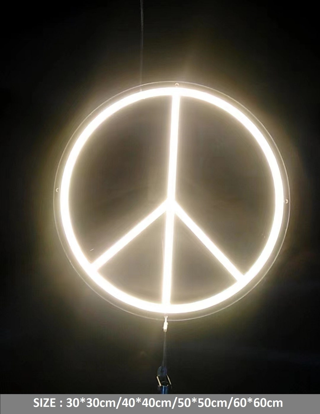 Peace Neon Sign Acrylic Neon Sign Halloween Party Home Custom - Etsy