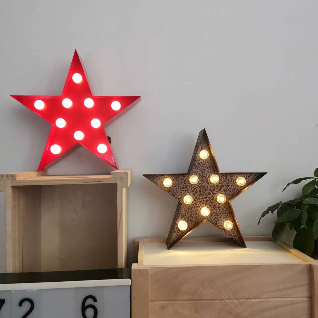 Vintage LED Red Star Marquee Light Marquee Sign Night Light - Etsy