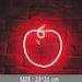 Mini Apple Neon Sign With Acrylic Plate 5V USB Powered Custom Neon Sign ...