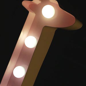 Pink Light up Giraffe Marquee Light Sign Night Light Kids Room Baby ...