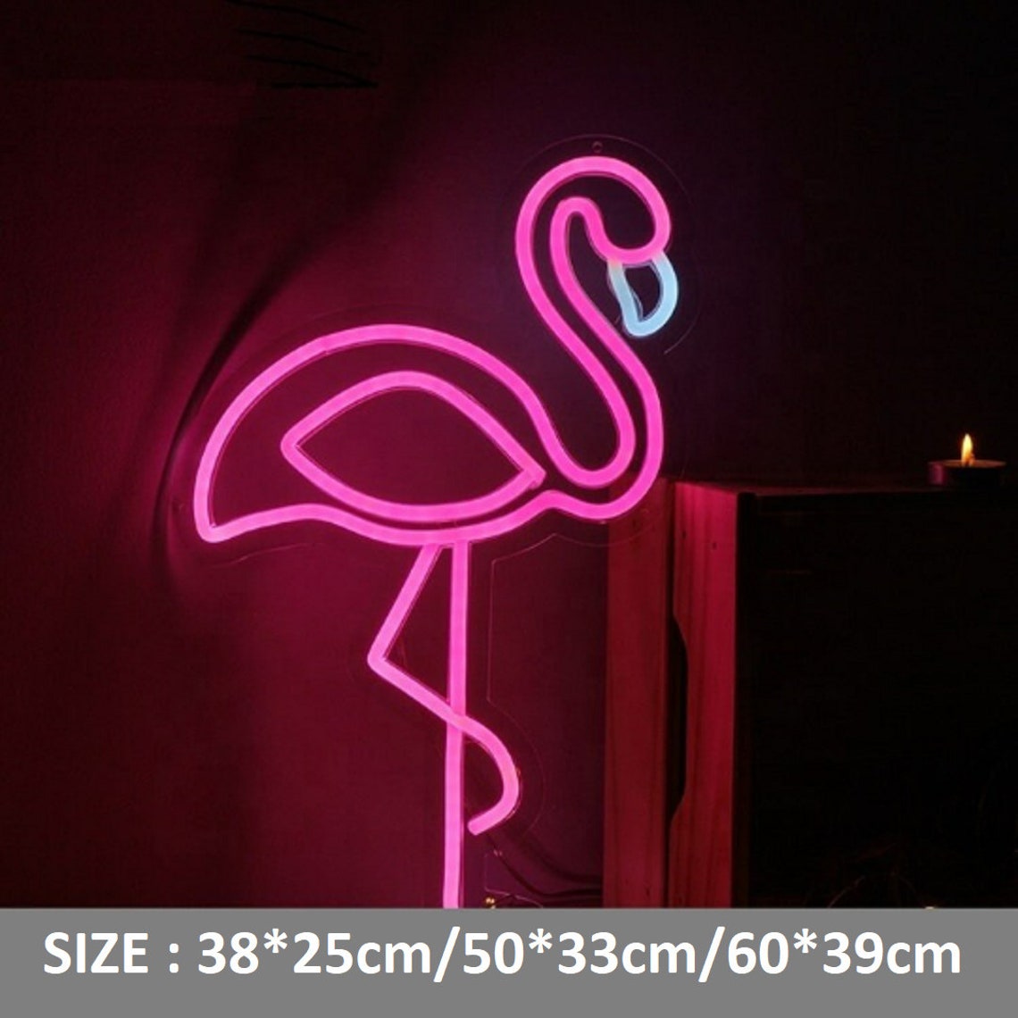 Pink Flamingo Neon Sign With Acrylic Plate Neon Decor Neon - Etsy