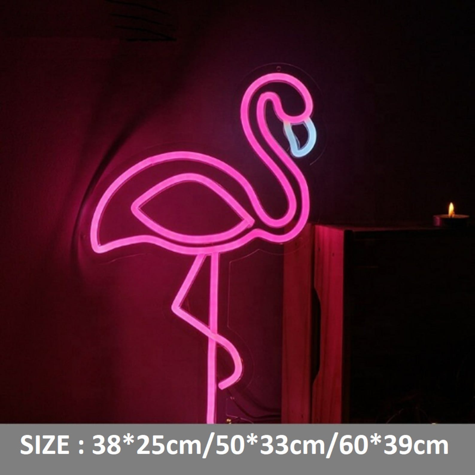 Pink Flamingo Neon Sign With Acrylic Plate Neon Decor Neon Flamingo ...