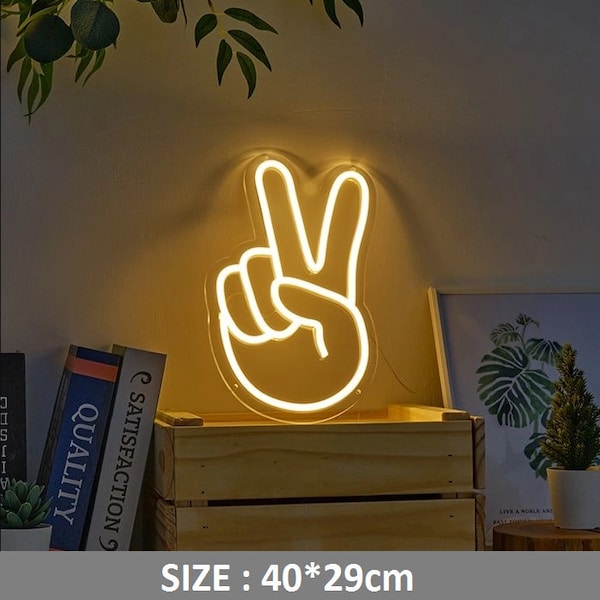 Neon Peace Sign - Etsy