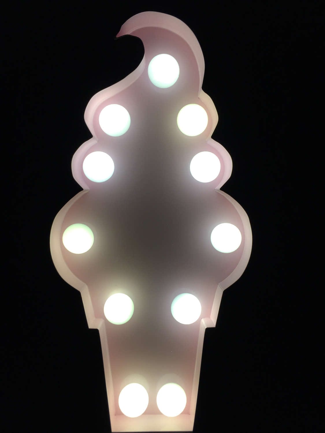 High Qualified Metal Pink Ice Cream Marquee Light Sign Kids Baby ...