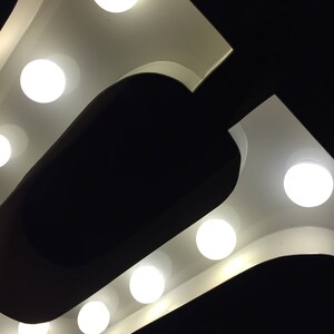 Metal White U Marquee Letter Marquee Light 9"height Light up Alphabet ...