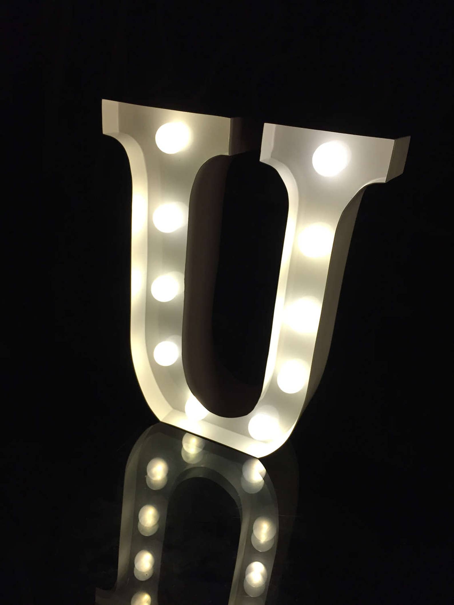 Metal White U Marquee Letter Marquee Light 9height Light - Etsy