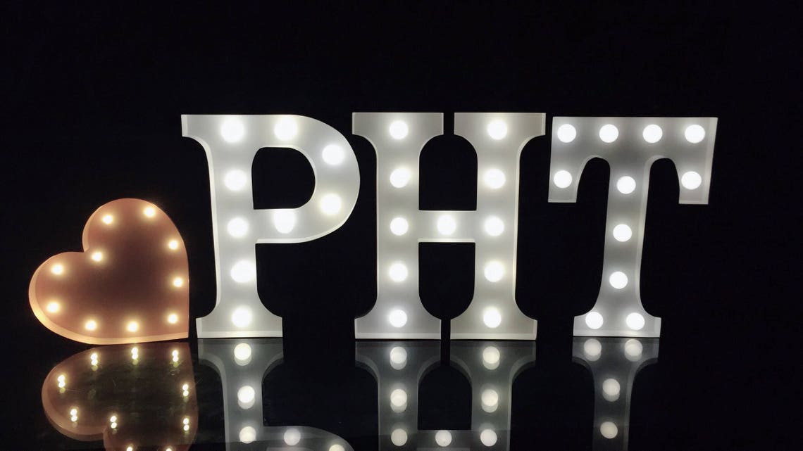 Hand Made Metal White P Marquee Letter Light 9height | Etsy