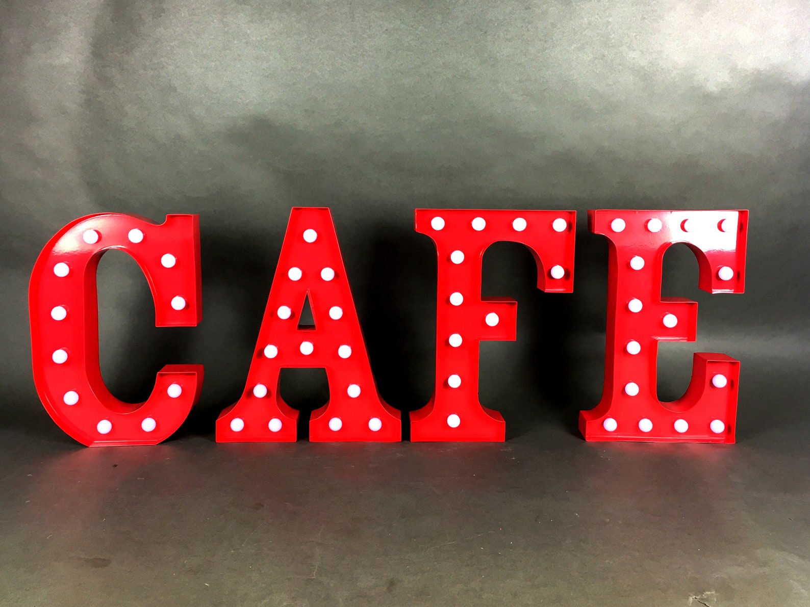 9metal Handmade A-Z Red Letters Light up Alphabet | Etsy
