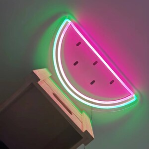 Watermelon Neon Sign Custom Neon Sign Fruit Sign Shop Store Wall Table ...