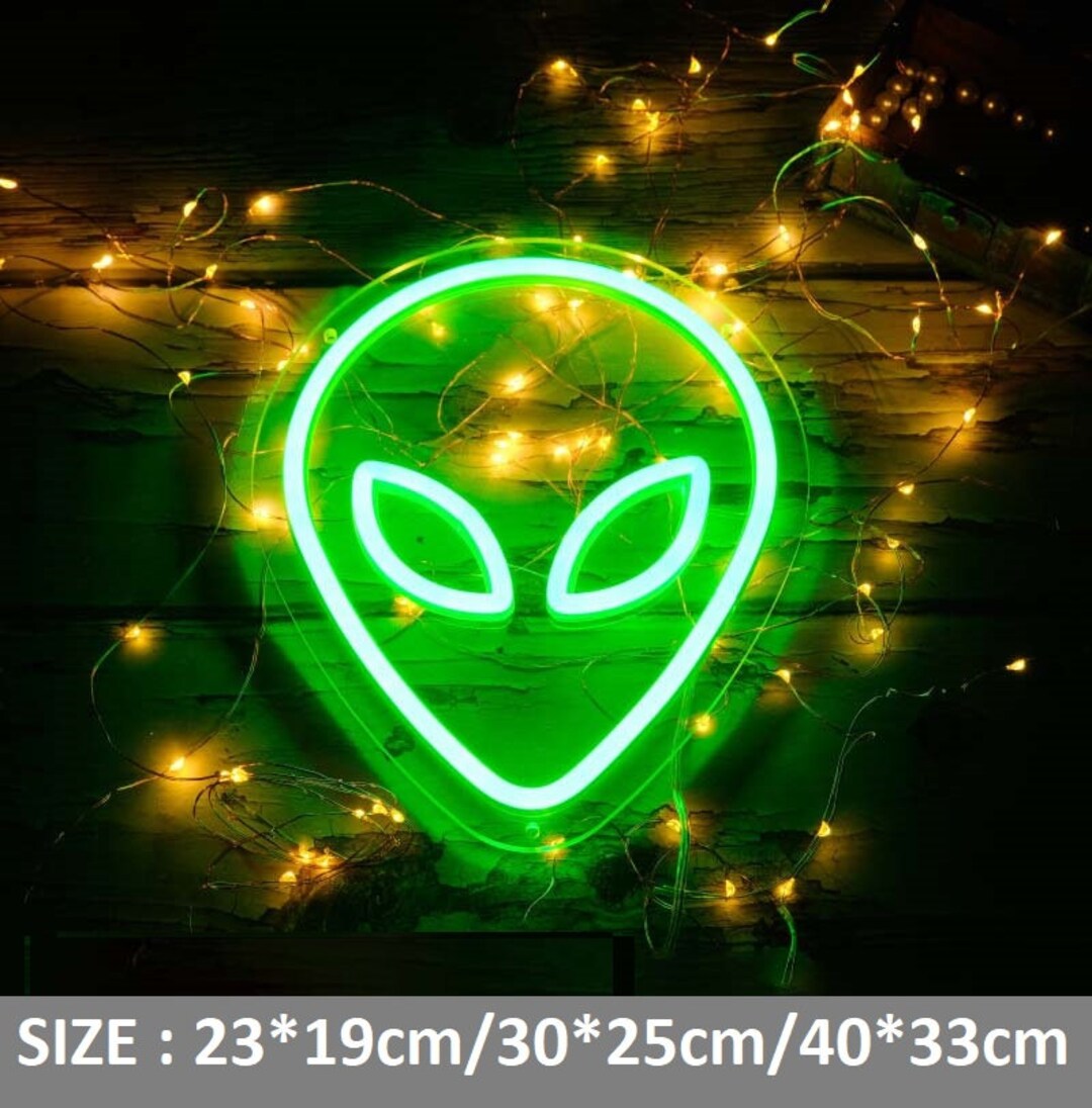 Acrylic Alien Neon Sign Custom Neon Sign Alien Neon Decor Neon Light ...