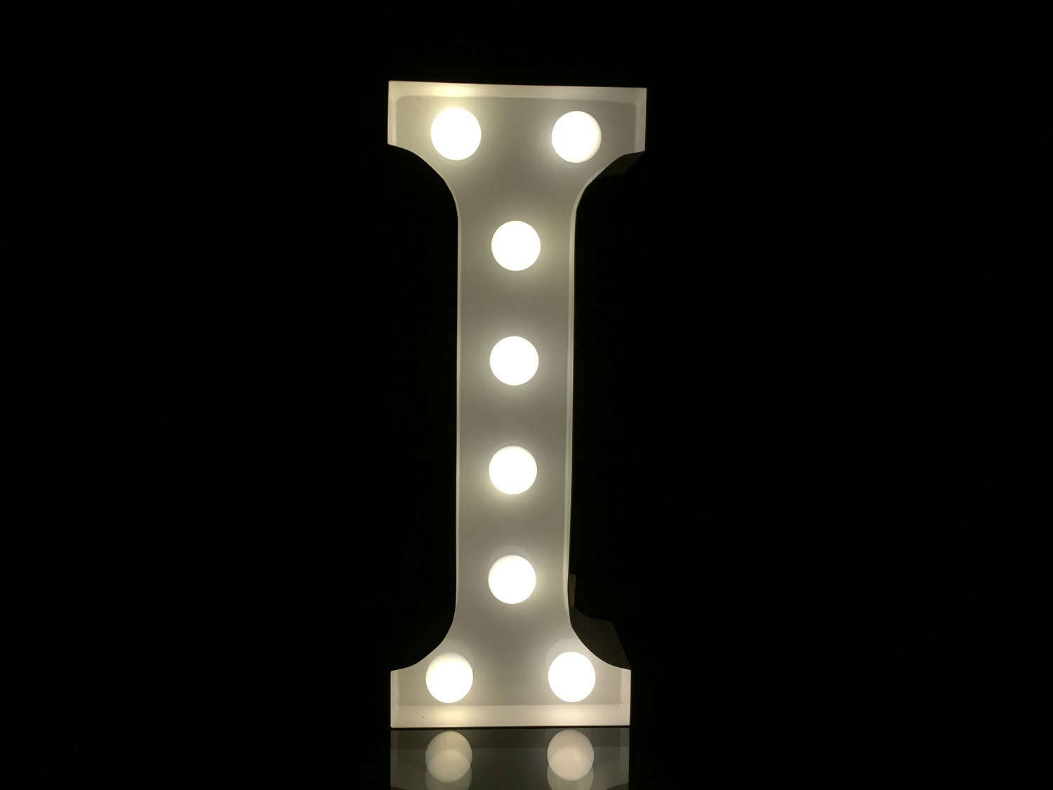 Metal White I Marquee Letter Marquee Light 9" Tall Light up Alphabet ...