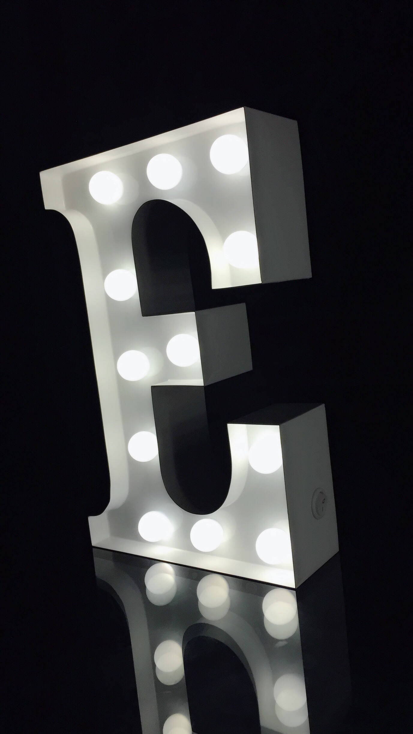 Hand Made Metal White Initial E Marquee Letter Light - Etsy