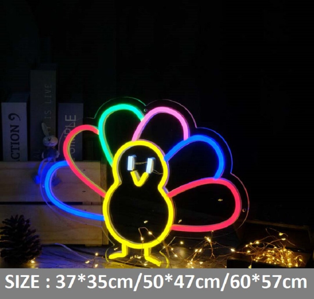 Party Animal Neon Sign Acrylic LED Chicken Turkey Neon Sign Neon Decor ...