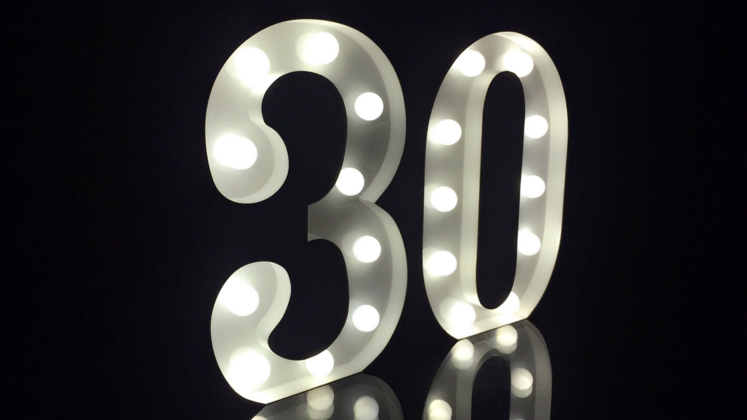 12metal Marquee Number 30-39 Light up Number Thirty Home | Etsy