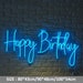 Happy Birthday Light up Neon Letters Neon Sign With Acrylic Plate Wall ...