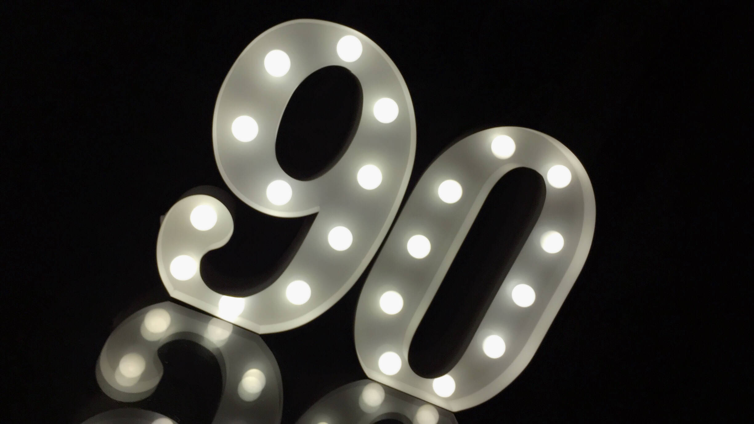 12"metal Party Number 90-99 Light up Number Ninety Home Party Bedroom ...