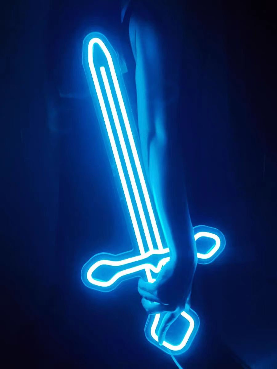 Sword Neon Sign, Knife Neon Sign ,game Room Neon Decor, Game Room Sign ...