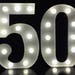 12 Metal Number 50-59 Light up Number Fifty Home Bedroom - Etsy
