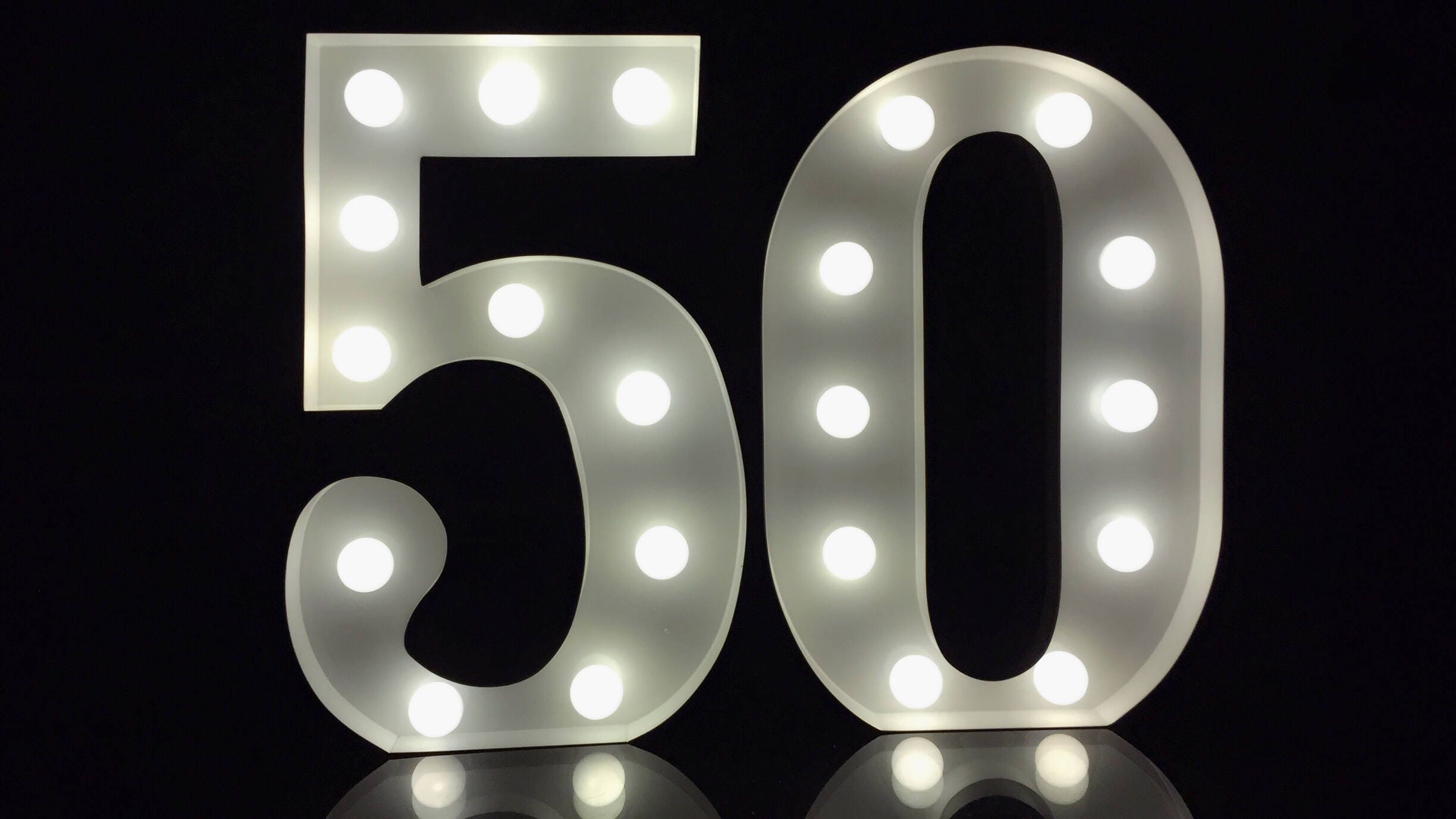 12 Metal Number 50-59 Light up Number Fifty Home Bedroom - Etsy