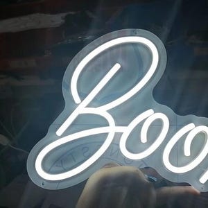 Halloween Boo Neon Sign Boo Neon Letters Home Neon Decor Kids Children ...