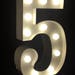 12”metal White No.5 Marquee Letter Marquee Light Light up Number Five ...
