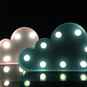 Mini Blue Metal Cloud Marquee Light Kids Light Kids Bed Room Night ...