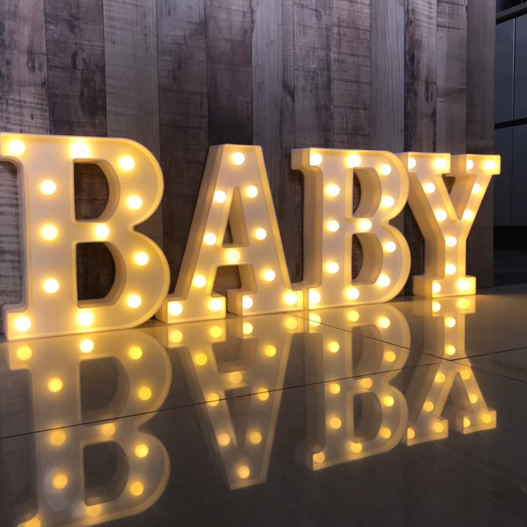 Metal Marquee Letter 9-39baby Light up Letters Home | Etsy