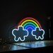 Rainbow Cloud Neon Sign With Acrylic Plate USB Powered Neon Bedroom ...