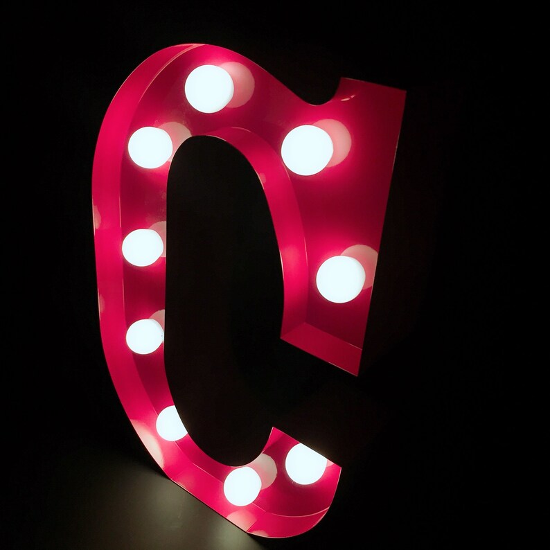 9metal Handmade A-Z Red Letters Light up Alphabet - Etsy