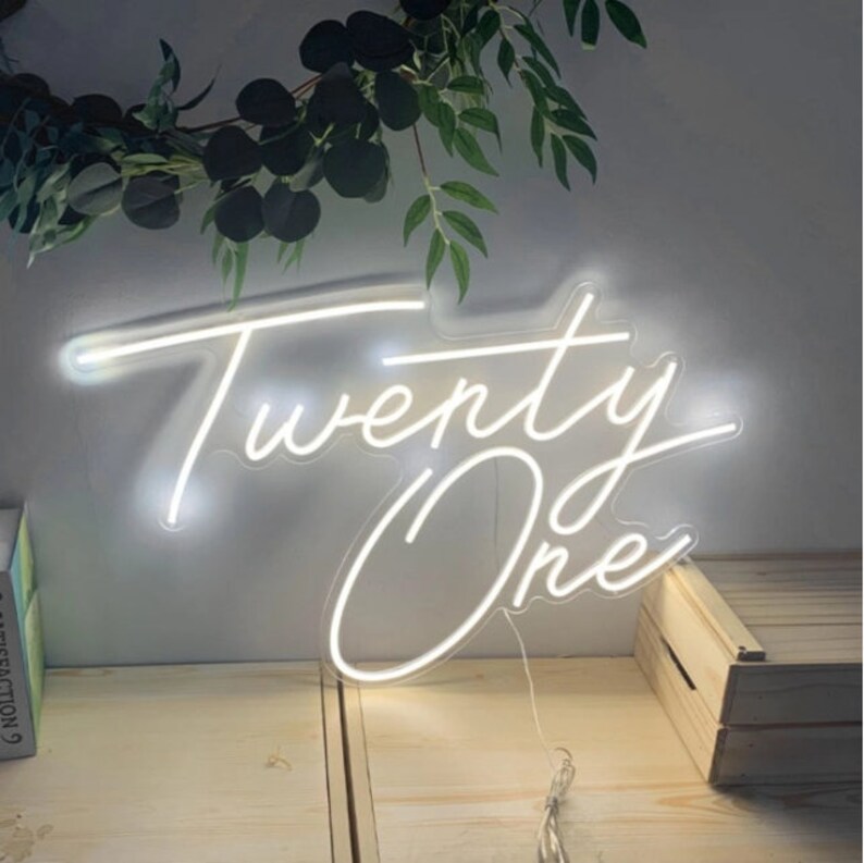 Light up Numbers Neon Sign Custom Neon Numbers Birthday Party | Etsy