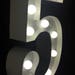 12metal White No.5 Marquee Letter Marquee Light Light up - Etsy