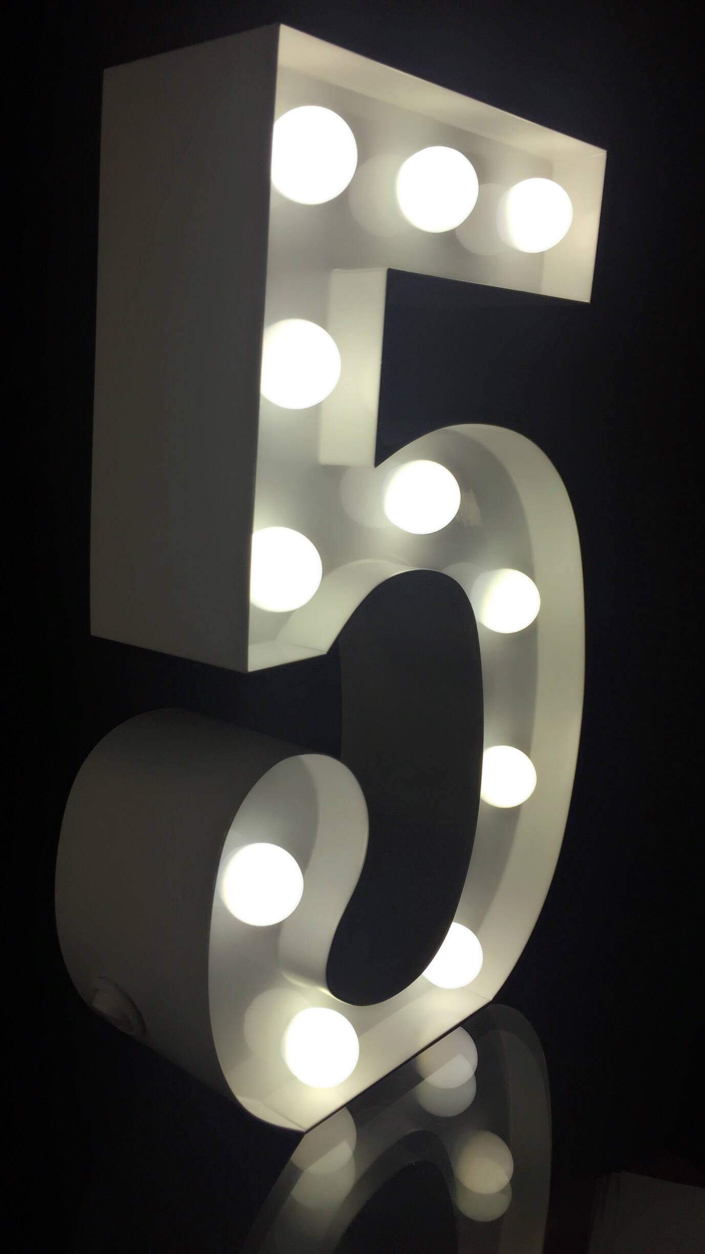 12Metal white No.5 marquee letter marquee light light up | Etsy