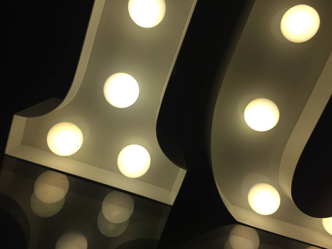 12Metal Marquee Number 10-19 Light Up Number Marquee | Etsy