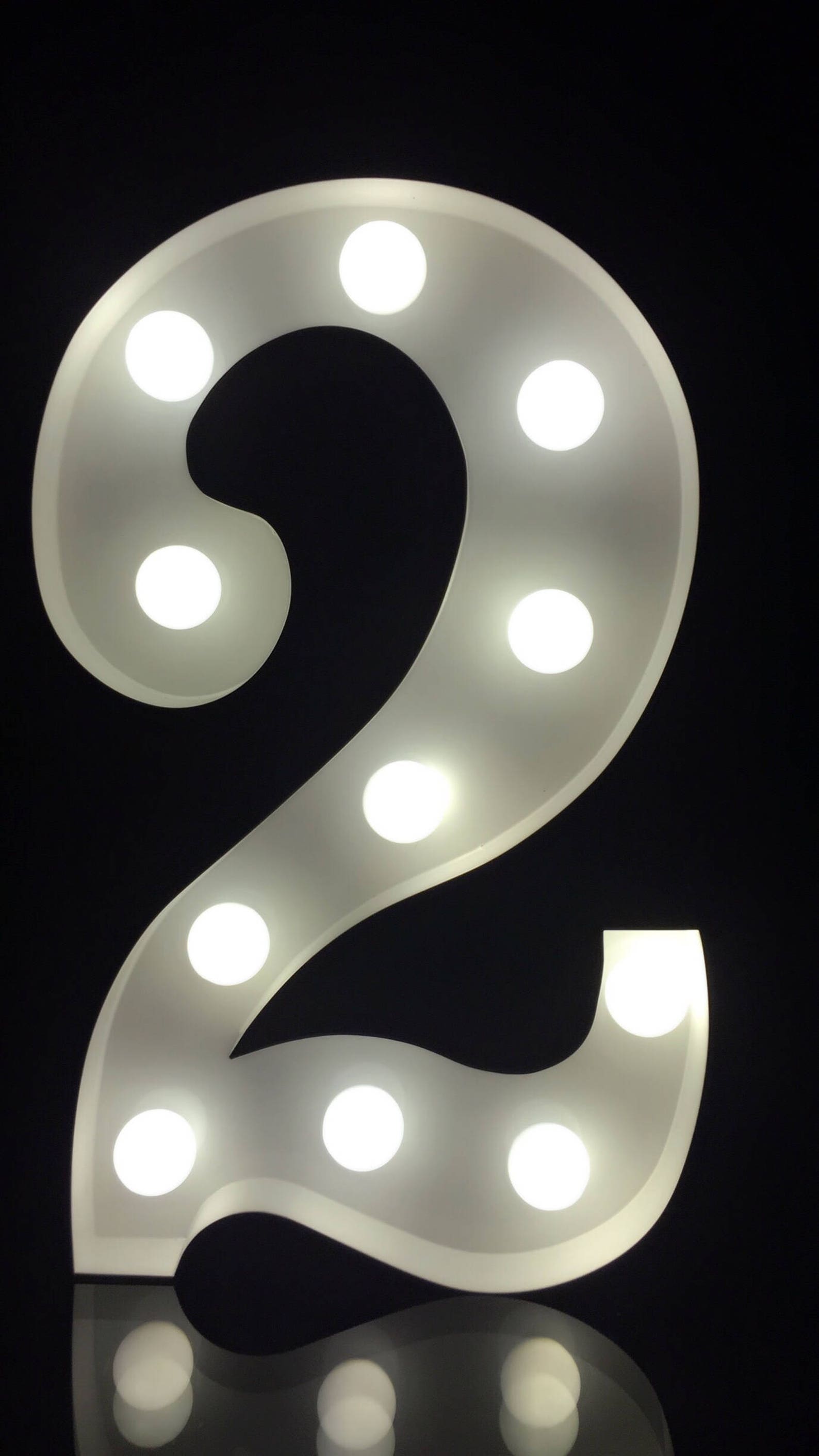 12”metal White No.2 Marquee Letter Marquee Light Light up Number Two ...