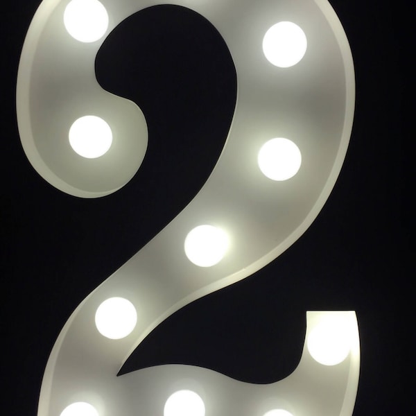 Número 2 en blanco - Etsy México