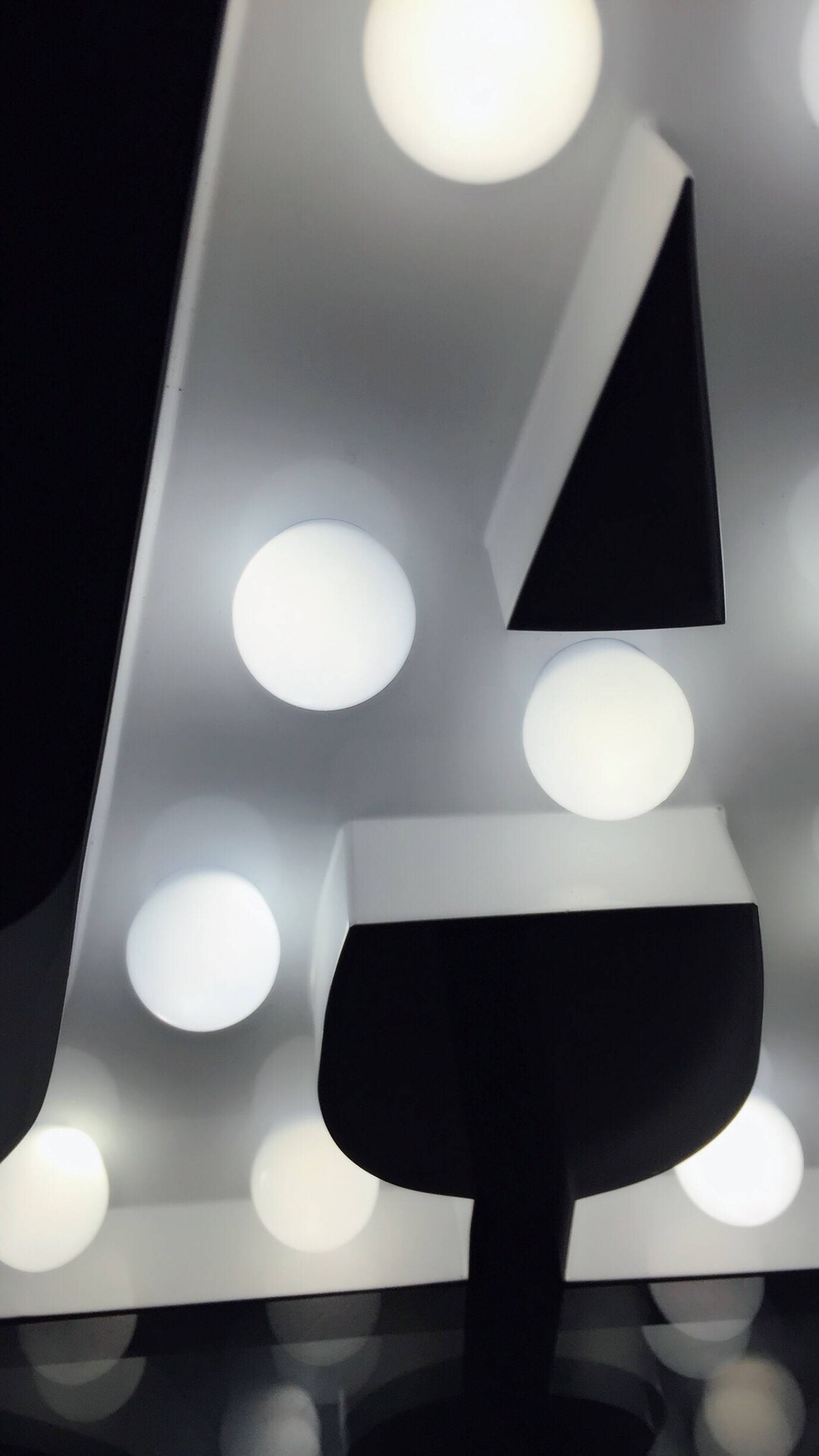 Hand Made Metal White A Marquee Letter Marquee Light | Etsy