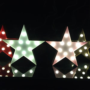 Vintage LED Red Star Marquee Light Marquee Sign Night Light | Etsy