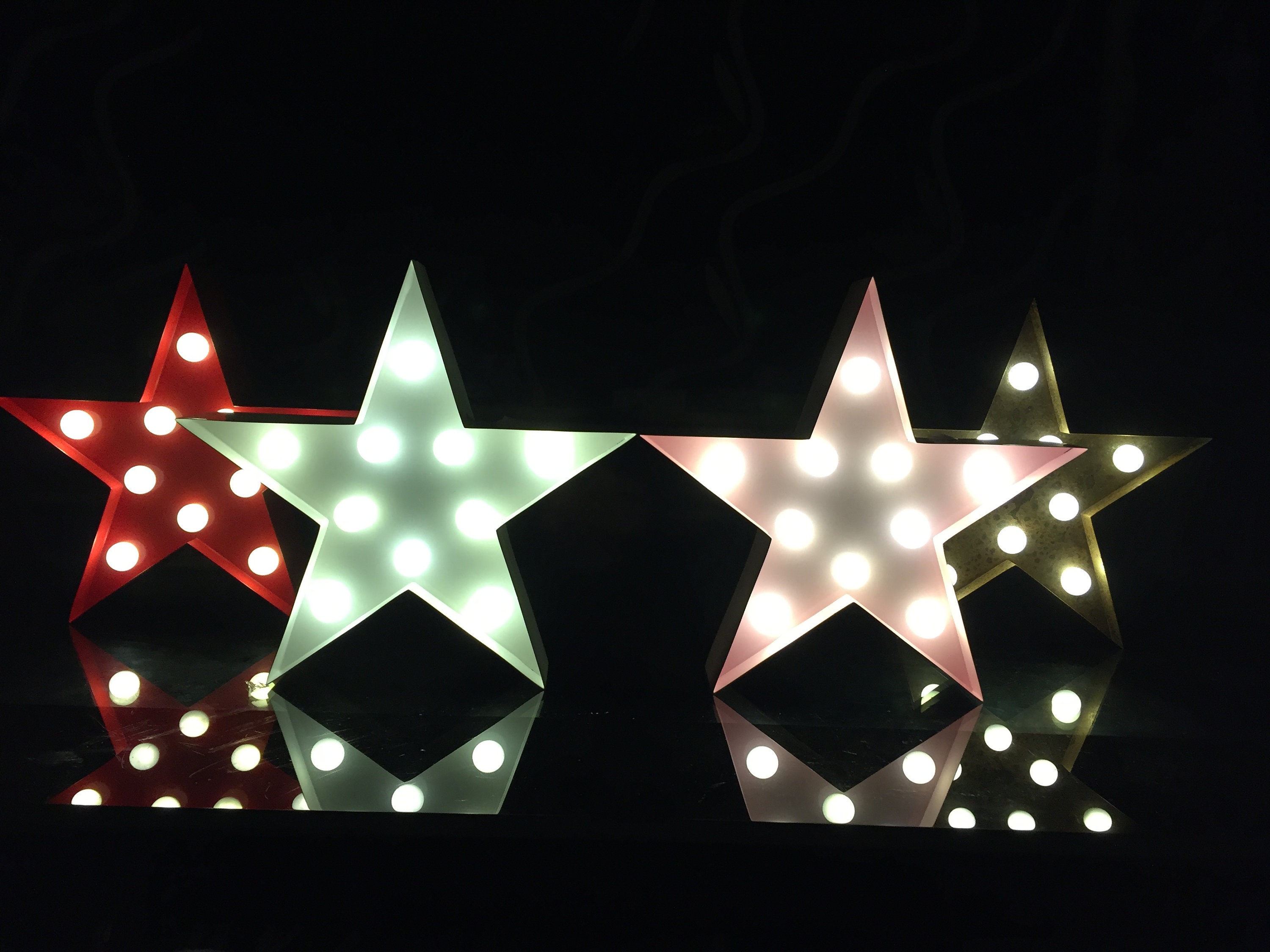Vintage LED Red Star Marquee Light Marquee Sign Night Light | Etsy