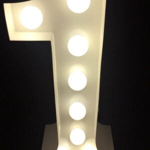 12Metal white/black No.1 marquee letter marquee light light | Etsy